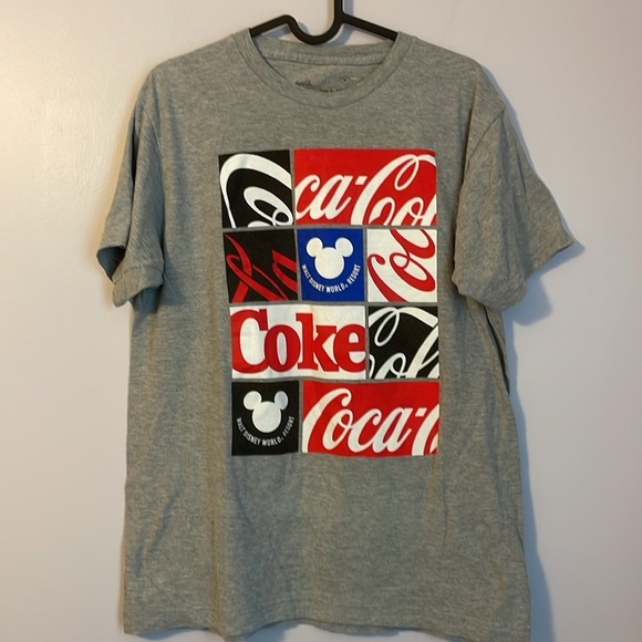 Disney | Tops | Disney World Resort X Coca Cola Gray Graphic Tshirt ...